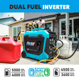 Pulsar 5000-Watt Dual Fuel Inverter Generator with Remote Start and CO – Generators & More